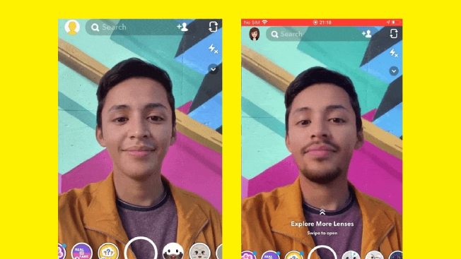 Snapchat brings in a new AR lens to add or remove the beard | Lenslist