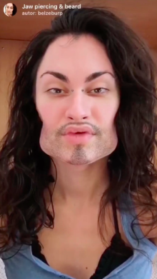 Jaw piercing & beard | Lenslist