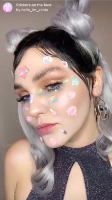 Stickers on the face | Lenslist
